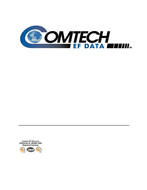 Comtech Ef Data Mandc Software For Windows User Manual 40 Pages