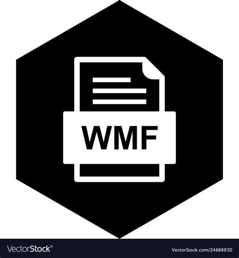 wmf file document icon royalty free vector image