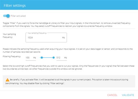 File NanoEdgeAI Filter Settings Png Stm Mcu