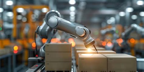 Premium Photo Enhancing Efficiency In Manufacturing And Logistics With Automated Robotic Arms