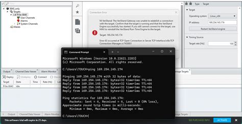 veristand unable to connect to pxie 8840 linux rt target ni community