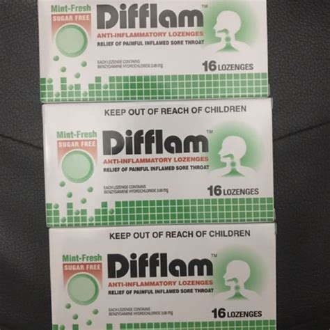 Difflam Lozenges Mint Fresh Health And Nutrition Health Supplements