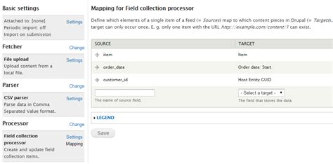 Using Field Collection Feeds In Drupal 7 Blog Damien Chatry Drupal Stuff Log Etc