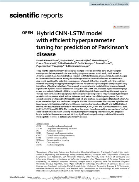 Pdf Hybrid Cnn Lstm Model With Efficient Hyperparameter Tuning For