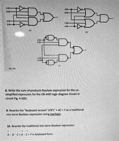 Ao Bo Co Do Fig 4 6 Ao Bo Co Do 6 Write The Sum Of Products Boolean Expression For The Un