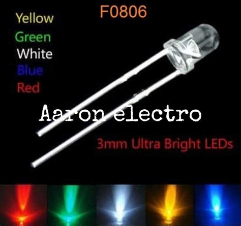 PER PCS Lampu LED Mm Putih Nyala Biru Merah Putih Hijau Kuning Lazada Indonesia
