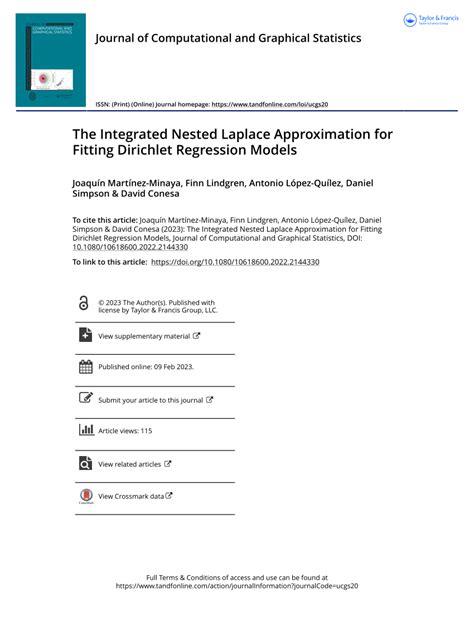 Pdf The Integrated Nested Laplace Approximation For Fitting Dirichlet