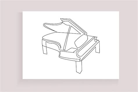 Premium Vector Piano Musical Instrument Line Art