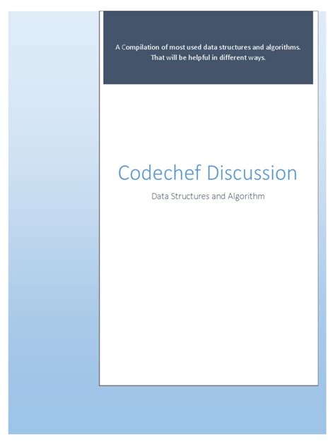 Chef Discussions In Programming Pdf String Computer Science