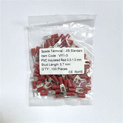 Buy Fork Terminal 0 5 1 5mm Insulated Red 100 Units 22 16 Awg Vy1 3 Goswitchgear