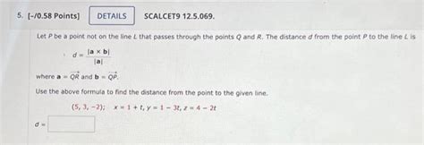 Solved Let P Be A Point Not On The Line L That Passes Chegg