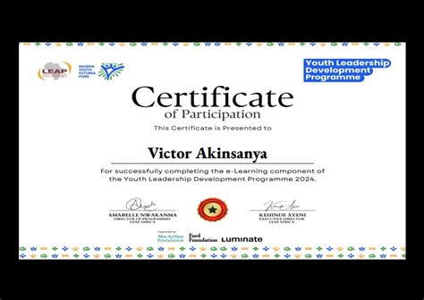 Akinsanya Victor Toluwalase On Linkedin I Just Got My Certificate Of