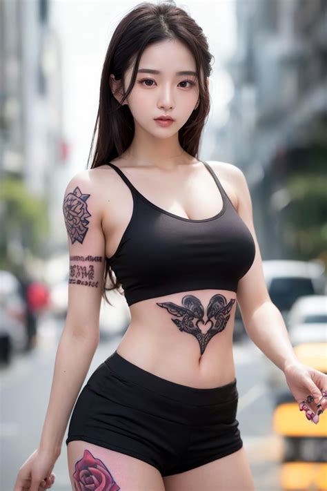 Ai야 문신하고 돌핀팬츠 입은 눈나 그려줘 후방주의 꾸르