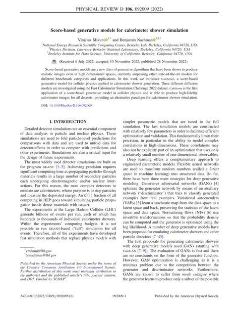 Pdf Score Based Generative Models For Calorimeter Shower Simulation