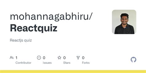 GitHub Mohannagabhiru Reactquiz Reactjs Quiz