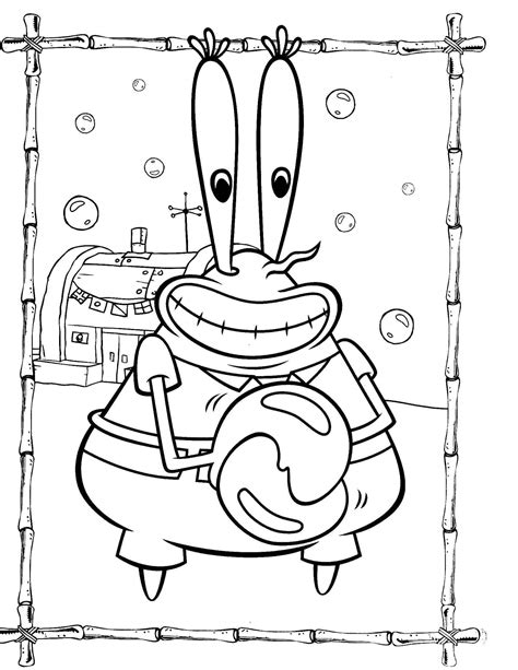 Dibujos Para Colorear Del Señor Cangrejo Dibujo Lindo Diseño De