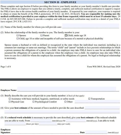 Printable Fmla Form Free Printable Forms