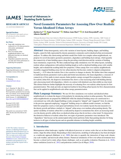 Pdf Novel Geometric Parameters For Assessing Flow Over Realistic