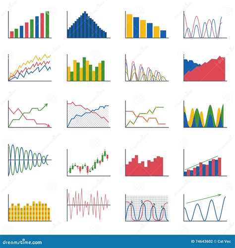Business Data Graph Analytics Elements Stock Illustration