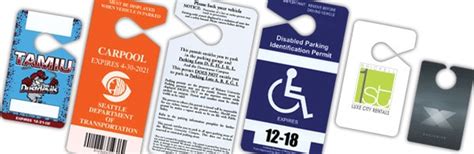 Plastic Parking Passes Hangers For Permits