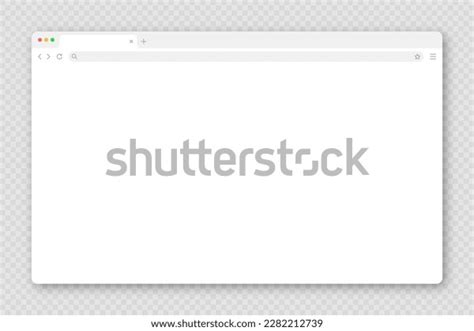 Blank Web Browser Window Tab Toolbar Stock Vector Royalty Free