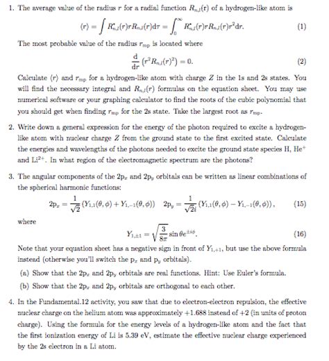 The Average Value Of The Radius R For A Radial Chegg Com