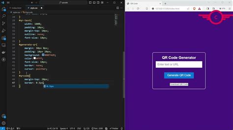 how to create qr code generator using html css and javascript youtube