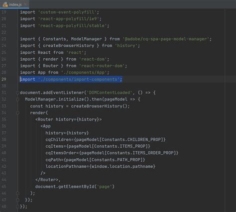 Use Of Import Componentjs In React With Aem Aem Blog Lhotse