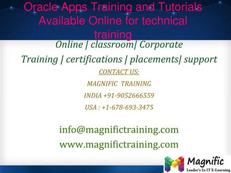 PPT Oracle Apps Training And Tutorials Available Online For Tech PowerPoint Presentation ID