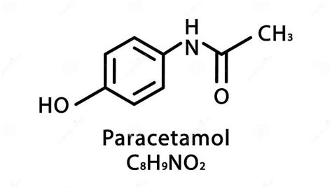 Paracetamol Molecular Structure Acetaminophen Skeletal Chemical