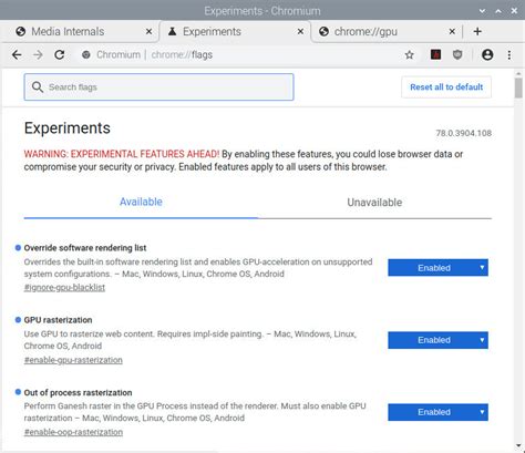 raspberry pi 4 hardware accelerated video decoding gpu in chromium