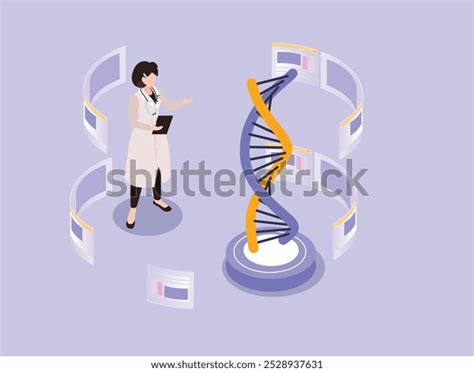 Medical Professional Analyzing Genetic Data Dna Stock Vector Royalty Free 2528937631
