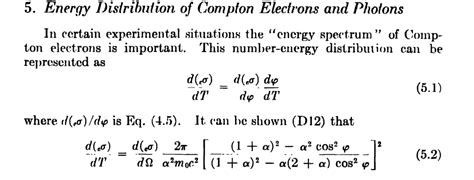 Compton Recoil And The Electron Differential Cross Section • Physics Forums