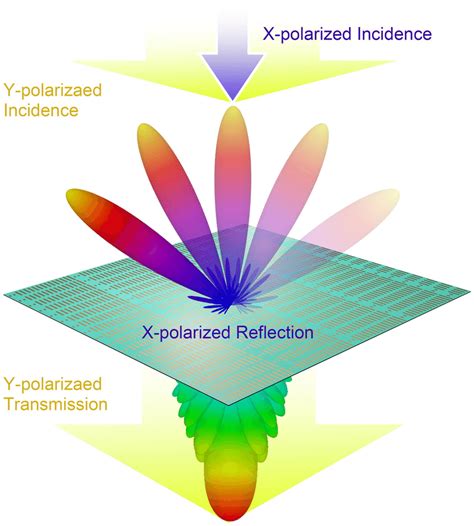 The Schematic Of The Anisotropic Coding Metasurface Under The Normal
