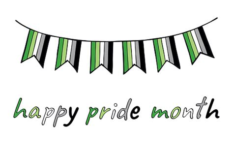 다채로운 화환 Aromantic 자부심 플래그 행복한 자부심의 날 Lgbtqia 커뮤니티 자부심의 달 벡터 포스터 스티커 카드에