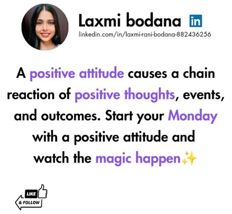 Laxmi Rani Bodana On Linkedin Positiveattitude Mondaymotivation