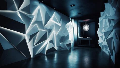 Premium Ai Image Abstract Geometric Shapes Illuminate Modern Luxury Apartment Clean