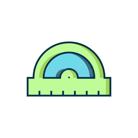 Filled Outline Protractor Grid For Measuring Degrees Icon Isolated On White Background Tilt