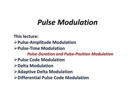 Pulse Code Modulation Pcm Ppt