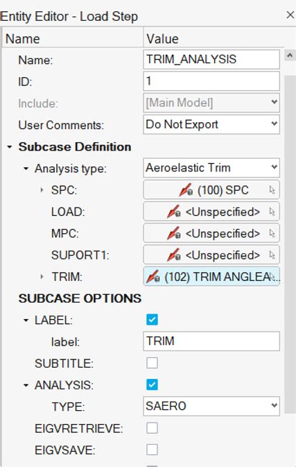 Os T 8000 Trim Analysis Using The Stick Model Of An Aircraft Wing