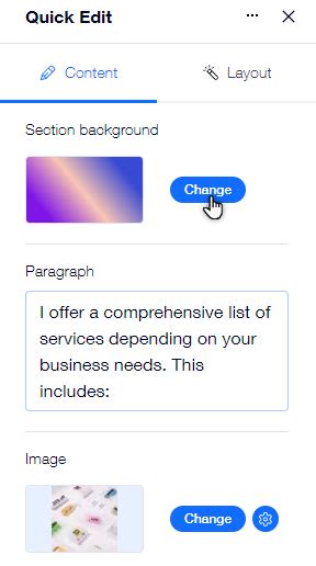 Wix Editor Customizing Your Sections Help Center Wix