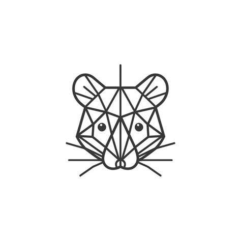 Geometric Mouse Design With Sharp Lines Premium Ai Generated Vector