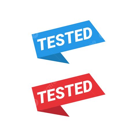 Tested Banner Speech Bubble Label Set Tested Banner Tested Speech Speech Bubble Png And
