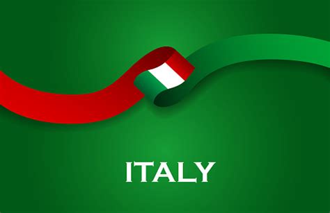이탈리아 럭셔리 스타일 플래그 리본 클래식 스타일 벡터 일러스트 레이 션 개념에 대한 스톡 벡터 아트 및 기타 이미지 개념 국가 지리적 지역 그라데이션 Istock