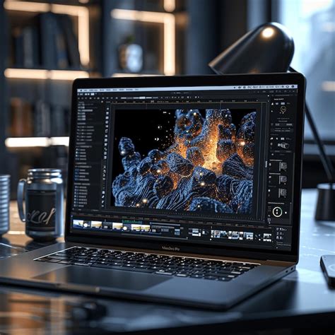 Quotediting Software Interface On Laptop Complex Toolsquot Premium Ai Generated Image