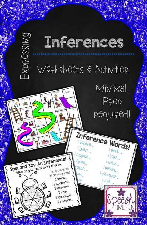 Expressing Inferences Worksheets And Activities Language Therapy