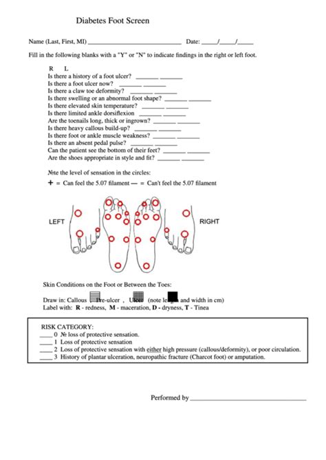 Top 5 Diabetic Foot Exam Form Templates Free To Download In Pdf Format