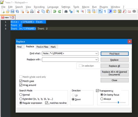 Macros Replacing All Items Between 2 Values In Notepad Super User