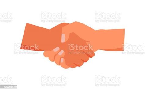 회의 중 손 제스처 파트너 또는 직장 사람들의 고립 된 악수 비즈니스 노동자 합의 또는 성공적인 거래의 상징 플랫 스타일의 벡터 손에 대한 스톡 벡터 아트 및 기타 이미지