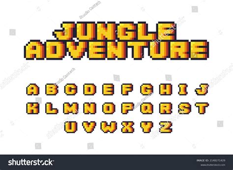 Pixel Alphabet Font Retro Bit Video Stock Vector Royalty Free Shutterstock